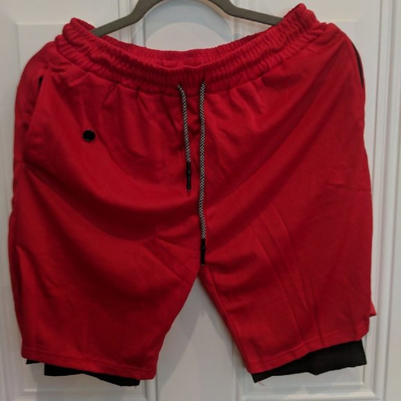 Unknown | Shorts | Mens Athletic Red Shorts | Poshmark